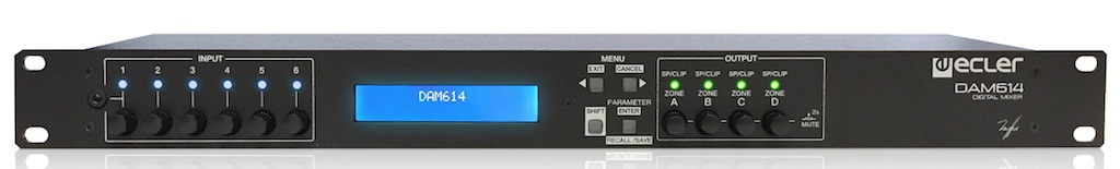 Mezclador digital de audio Ecler DAM614 para aplicaciones profesionales